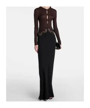 Christopher Esber Cutout Lace-trimmed Jersey Gown