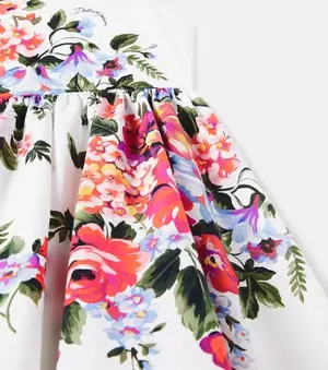 Dolce & Gabbana Floral Cotton Poplin Dress