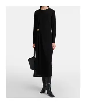 Vince Draped Wool-blend Midi Dress