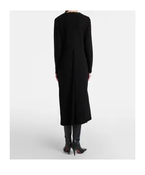 Vince Draped Wool-blend Midi Dress