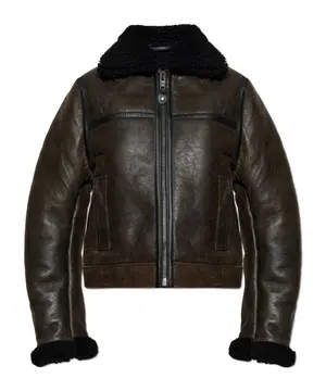 SAMSOE SAMSOE Shearling-collar Jacket - Black