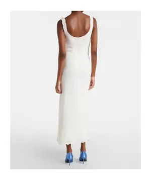 Carolina Herrera Knitted Scalloped Midi Dress