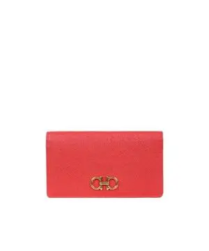 FERRAGAMO Gancini Continental Wallet - Red