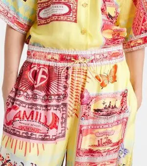 Camilla Printed Silk Wide-leg Pants