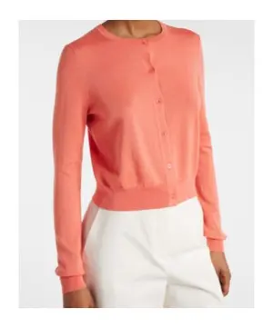 Carolina Herrera Cropped Silk And Cotton Cardigan - Pink