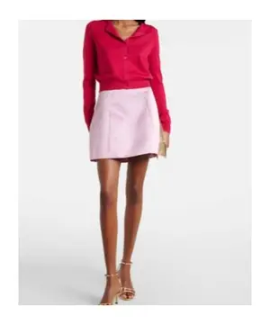 Carolina Herrera Cropped Silk And Cotton Cardigan - Red