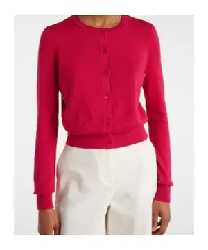 Carolina Herrera Cropped Silk And Cotton Cardigan - Red