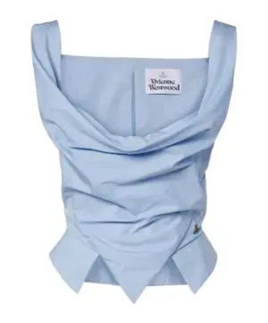 VIVIENNE WESTWOOD Sunday Cotton Bustier Top - Blue