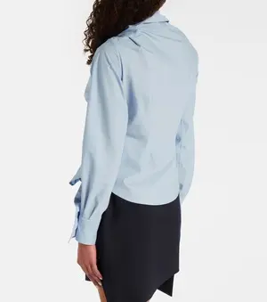 VIVIENNE WESTWOOD Orb Embroidered Cotton Poplin Shirt