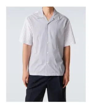 JIL SANDER Striped Cotton Bowling Shirt