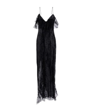 Blumarine Lace Ruffled Maxi Gown - No