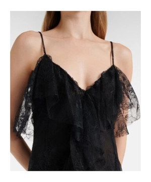 Blumarine Lace Ruffled Maxi Gown