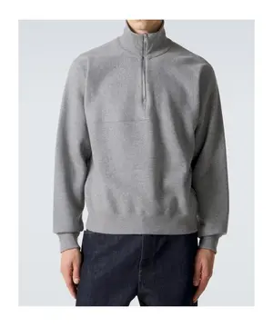 JIL SANDER Cotton Terry Half-zip Sweatshirt