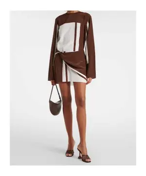 SIR. Printed Silk Satin Minidress