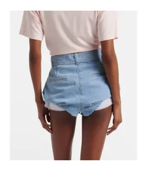 Magda Butrym Belted High-rise Denim Shorts