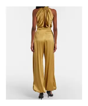 Nina Ricci Silk-blend Satin Wide-leg Pants