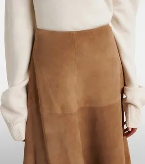 Altuzarra Varda Suede Midi Skirt