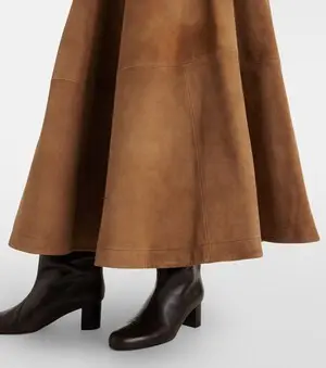 Altuzarra Varda Suede Midi Skirt