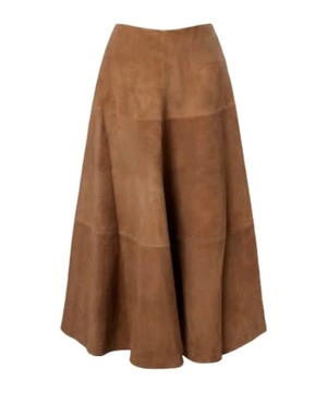 Altuzarra Varda Suede Midi Skirt