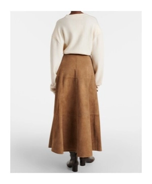 Altuzarra Varda Suede Midi Skirt
