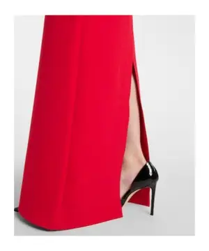 SAFIYAA LONDON Ryan Ruffled Off-shoulder Crêpe Gown