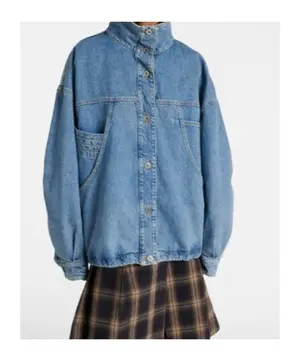 Attico Oversized Denim Bomber Jacket