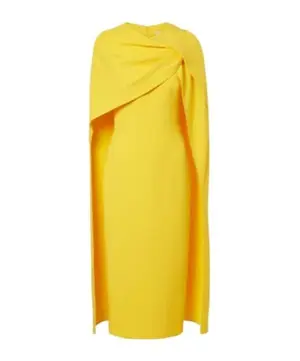SAFIYAA LONDON Oria Lupine Crêpe Cocktail Dress - Yellow