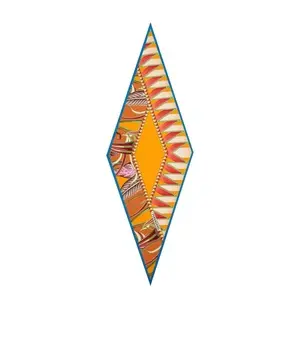 FERRAGAMO Giada Triangle Scarf - Orange/rust