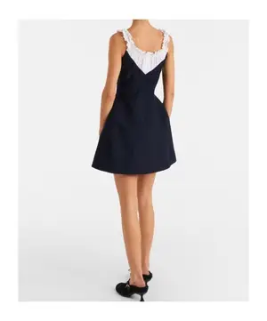 SHUSHU/TONG Ruffled Wool And Silk Minidress
