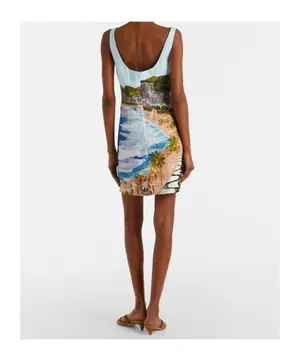 Farm Rio Printed Linen Minidress