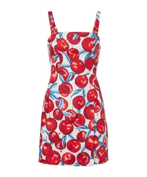 Farm Rio Printed Linen Minidress - Red