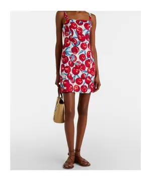 Farm Rio Printed Linen Minidress