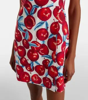 Farm Rio Printed Linen Minidress
