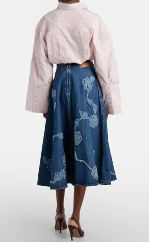 ROTATE BY BIRGER CHRISTENSEN Denim Skirt