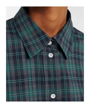 RÓHE Checked Oversized Wool-blend Shirt