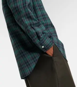 RÓHE Checked Oversized Wool-blend Shirt