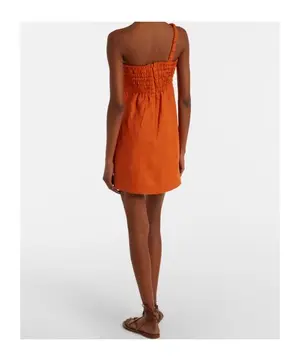 Farm Rio Floral-appliqué Linen Mindress