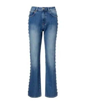 Simkhai Amelia Studded Straight Jeans