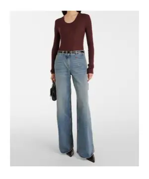 COURREGES Logo Wide-leg Jeans