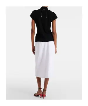 Vince Easy Linen-blend Midi Skirt