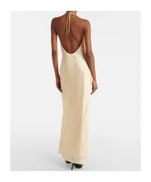 ROTATE BY BIRGER CHRISTENSEN Draped Chiffon Maxi Dress