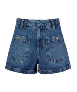 FRAME Cruise High-rise Denim Shorts - Blue