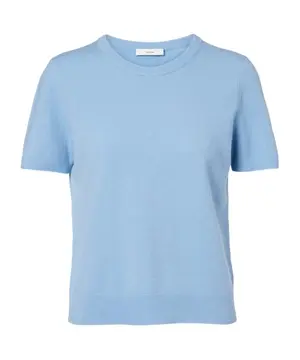 Vince Crew Neck Short-sleeved Sweater - Blue