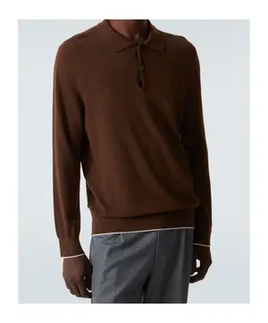 Arch4 Long-sleeved Knitted Polo Shirt