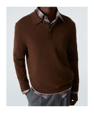 Arch4 Long-sleeved Knitted Polo Shirt