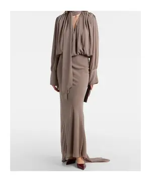 ROTATE BY BIRGER CHRISTENSEN Scarf-detail Maxi Dress