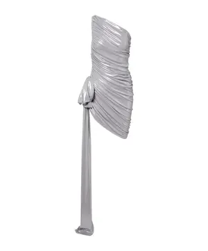 Norma Kamali Pickleball Diana Ruched Minidress - Gray