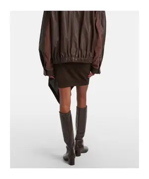 LEMAIRE Asymmetric Wool-blend Miniskirt