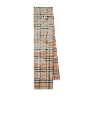 Burberry Ekd Check Scarf - Nude