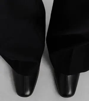 THE ROW Mona Leather Ankle Boots